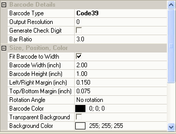 Barcode Settings (Most Frequently Used)